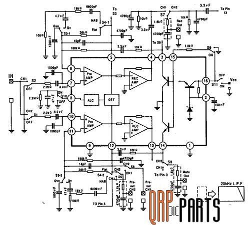 TA7668BP Dual pre-amplifier - QRPparts